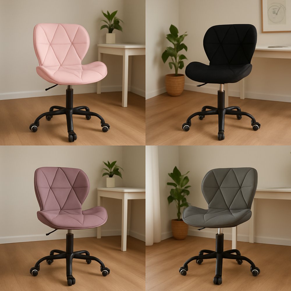 Scaun pivotant de birou ergonomic - catifea :: Lilly.ro