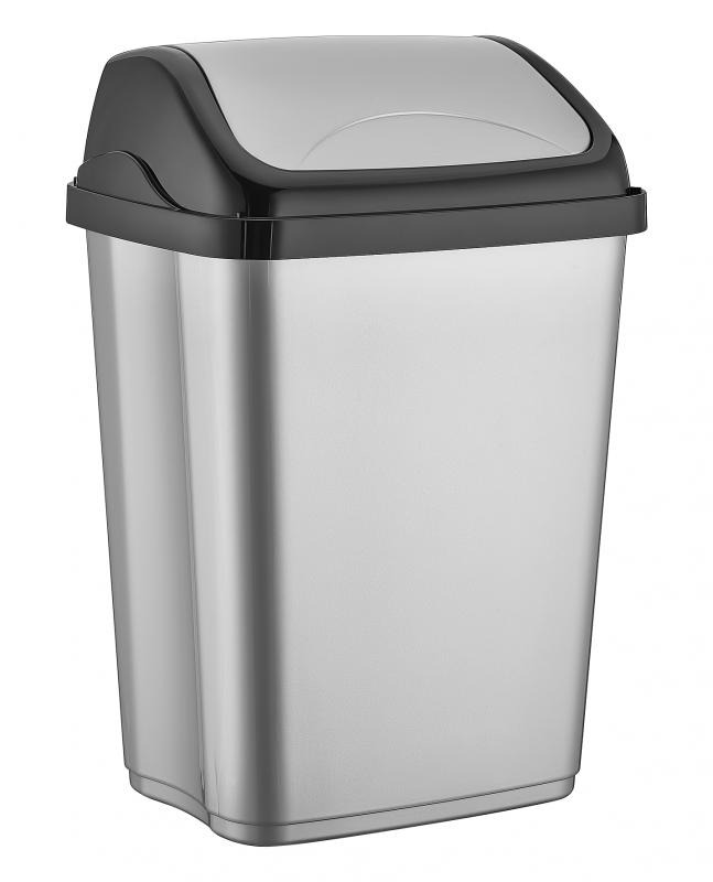 Coș de gunoi cu capac rabatabil 50 L :: Lilly.ro