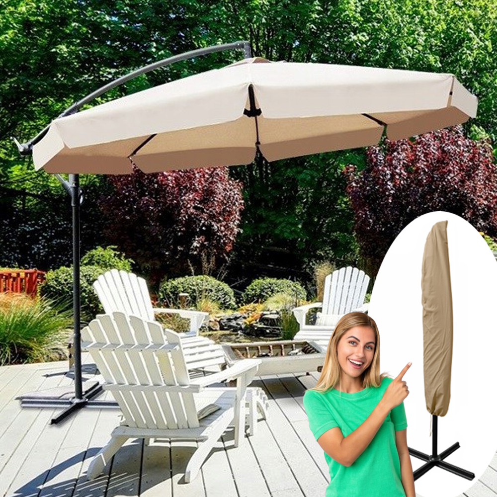 Veľký záhradný slnečník so stojanom - Domtextilu.sk