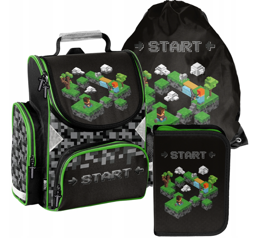 Minecraft šola 3 kosi za dečke :: Delamart