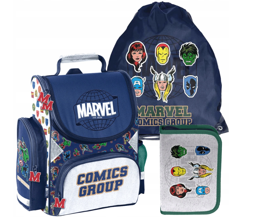 Учебен комплект от 3 части за момчета MARVEL :: Delamart